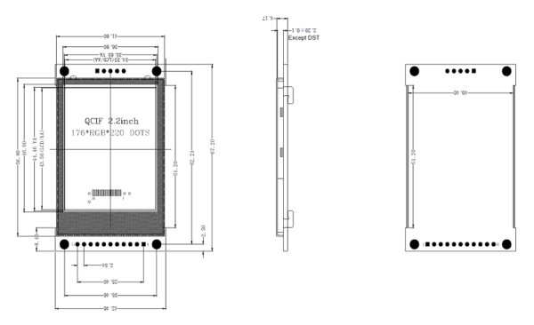 2.2 inch tft lcd display module screen